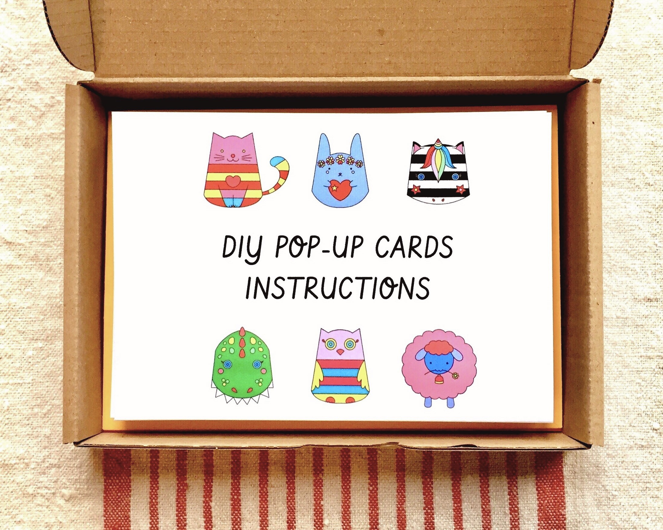 DIY Pop-up Cards Kit. Make Your Own Pop up Cards With 6 Cute - Etsy Ireland