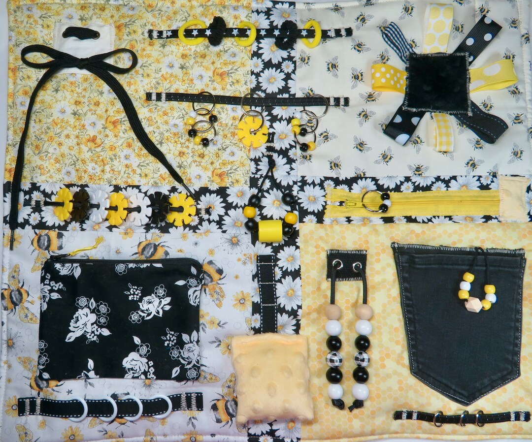 Bees Fidget, Sensory, Activity Quilt Blanket, Dementia, Alzheimer's ...