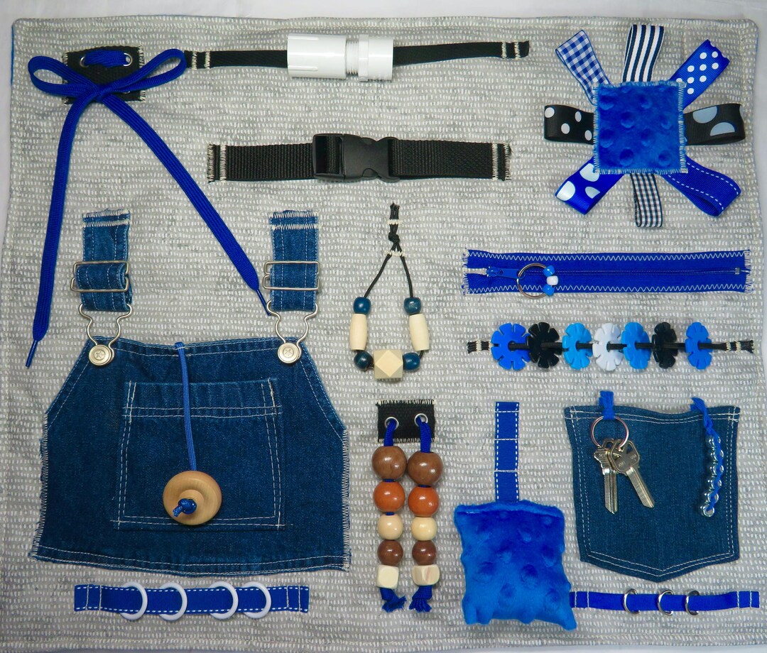 Overalls Fidget, Fiddle, Sensory, Activity, Lap Quilt Blanket for ...