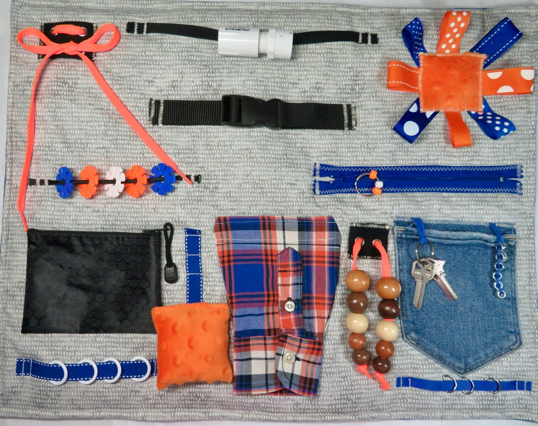 Tinkerers Fidget, Fiddle, Sensory, Activity, Lap Quilt Blanket for ...
