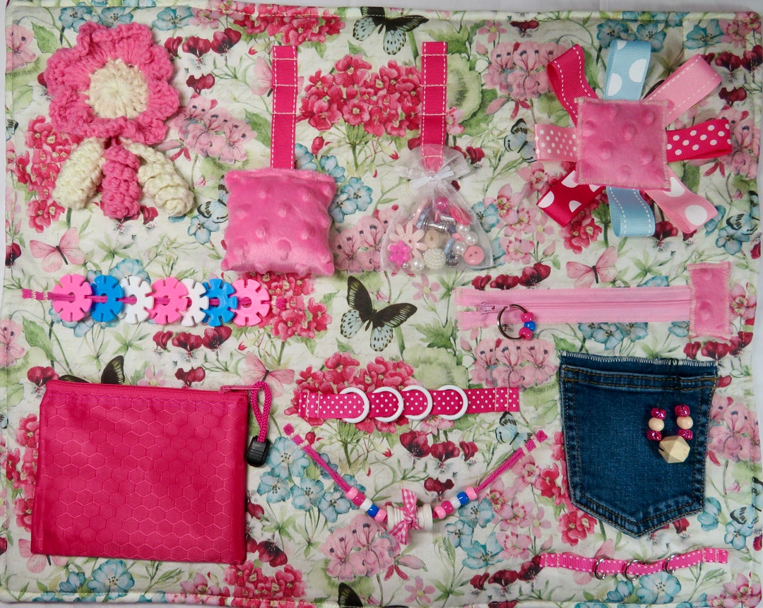 Butterfly Garden Fidget, Sensory, Activity Quilt Blanket, Dementia ...