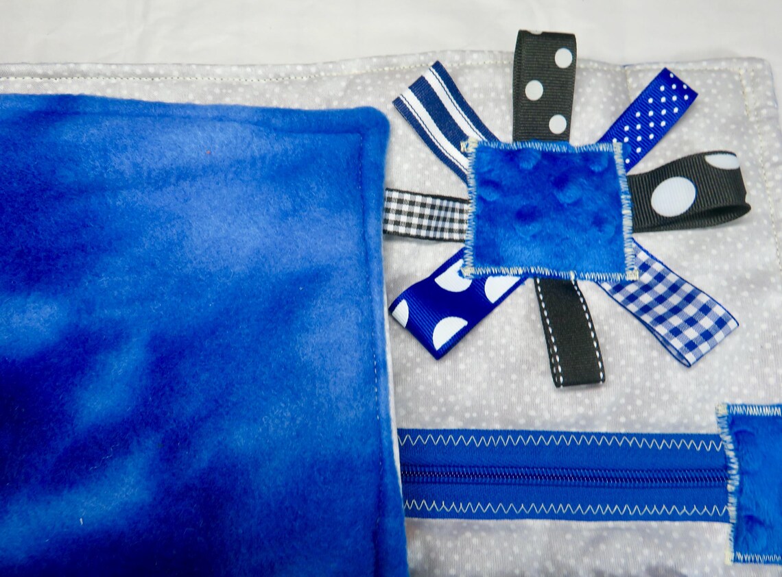 Overalls Fidget Lap Blanket, Fiddle, Sensory, Lap Quilt for Dementia ...