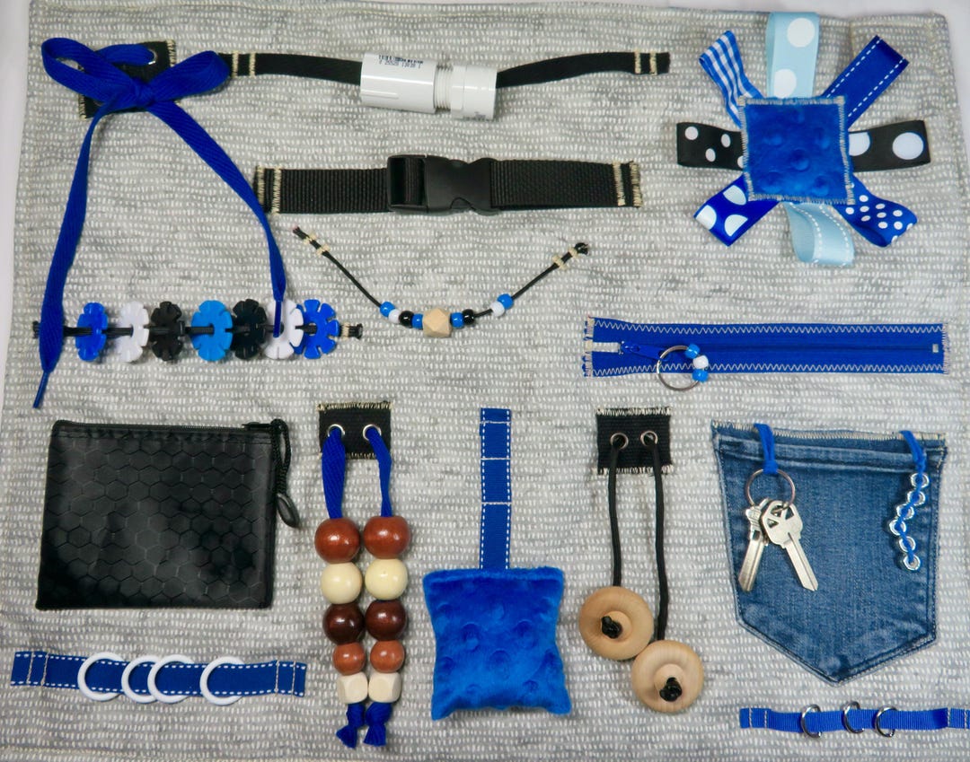 Tinkerers Fidget, Fiddle, Sensory, Activity, Lap Quilt Blanket for ...