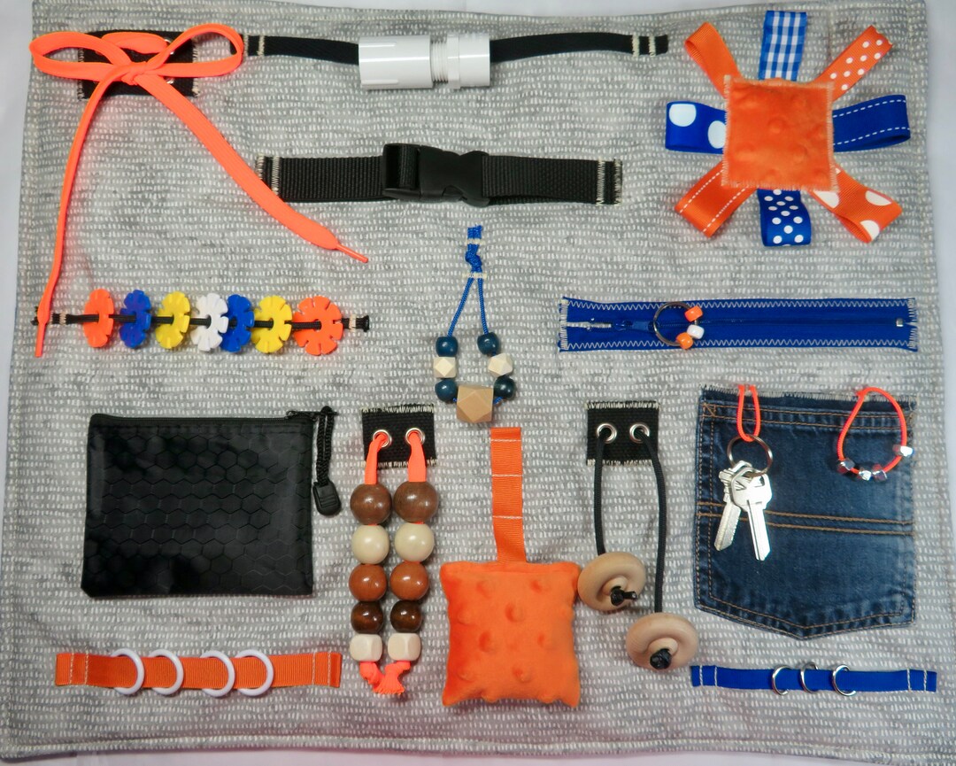 Tinkerers Fidget, Fiddle, Sensory, Activity, Lap Quilt Blanket for ...