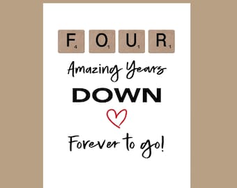 4 Years Together | Etsy