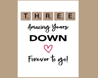 3 Years Together - Etsy