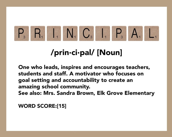 Principal Gift, Principal Printable Sign, Teacher Appreciation Day ...