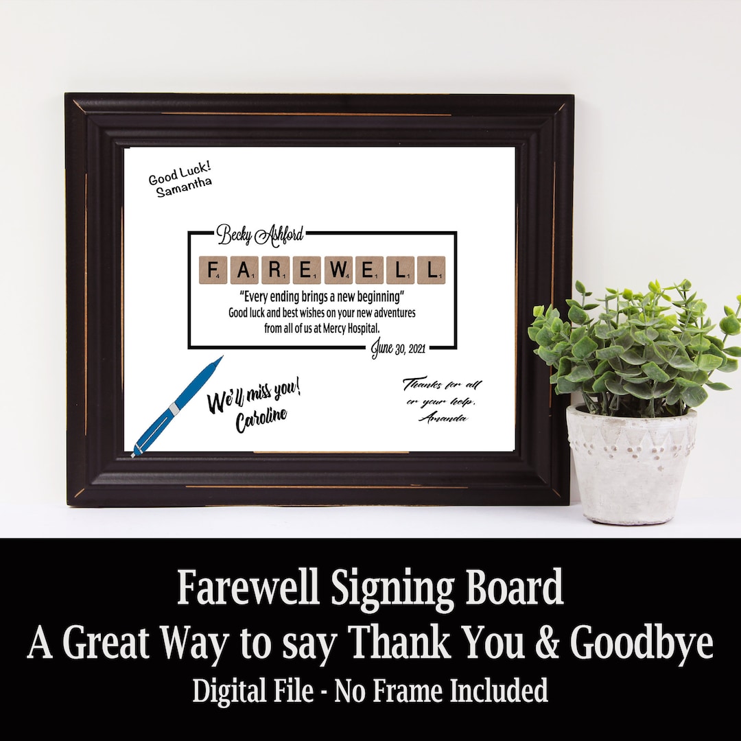 Farewell Guest Book, Going Away Gift, Farewell Gifts for Friend, Best ...