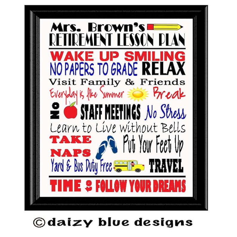 Teacher Retirement Gift Retirement Gift Retirement Print | Etsy Canada