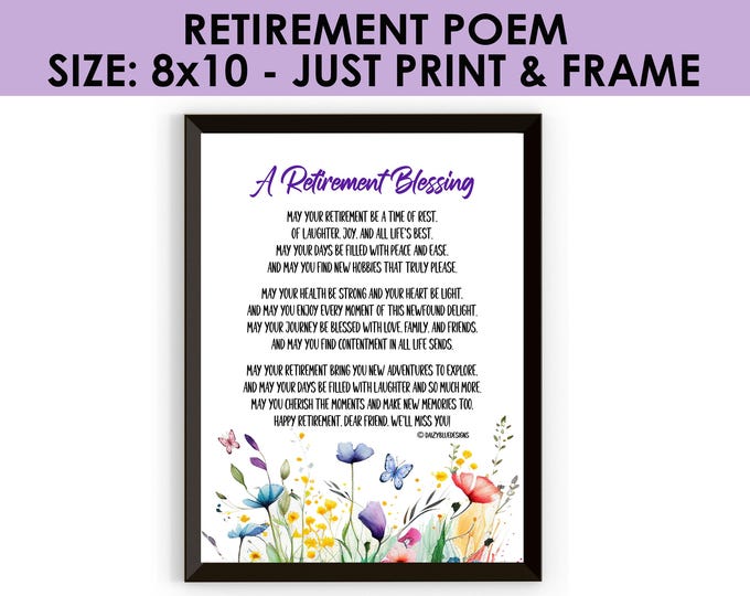 Life's New Chapter, Retirement Poem, Retirement Gift Printable, Teacher ...