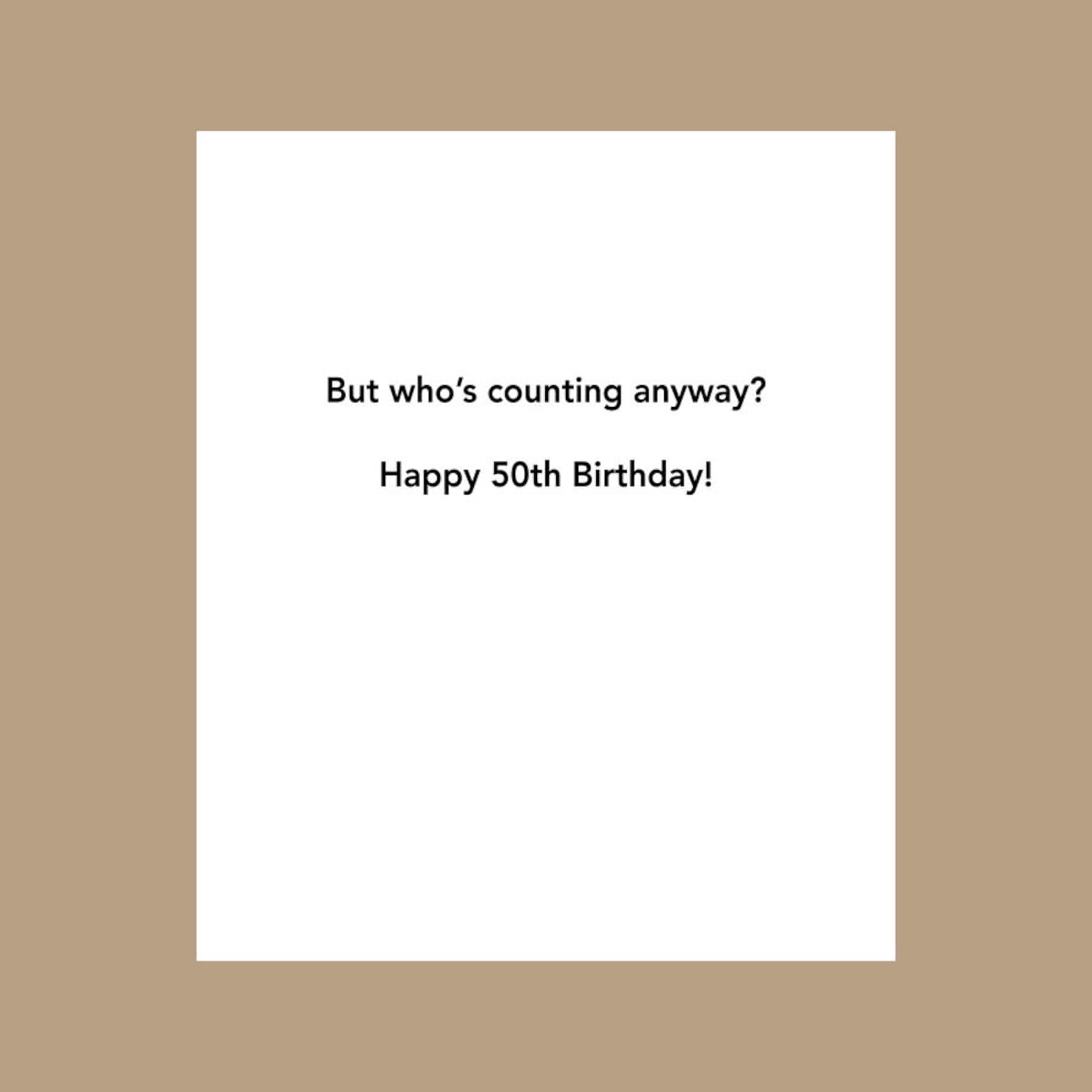 50th Birthday Card Milestone Birthday Card Decade Birthday - Etsy UK