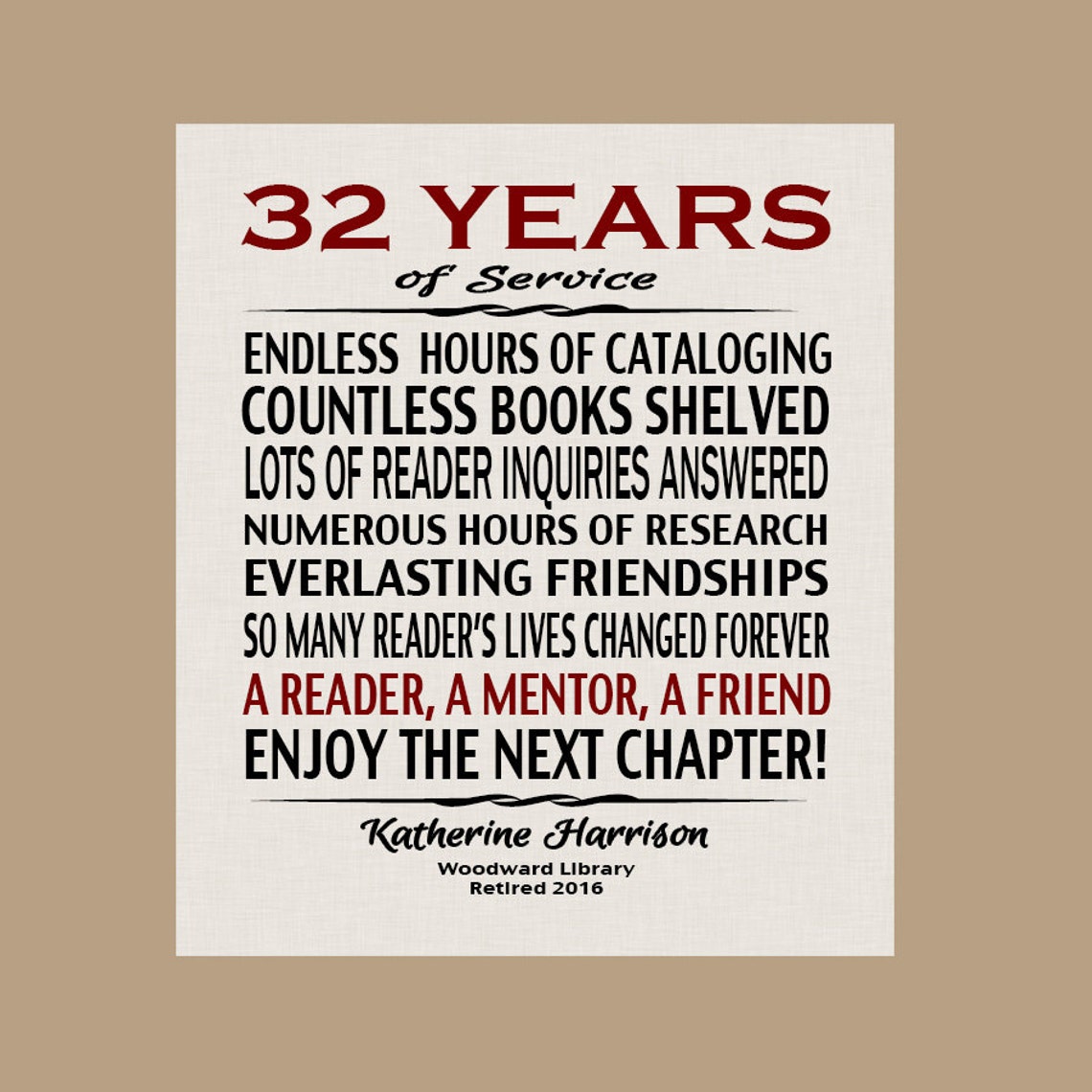 Librarian Retirement Gift Librarian Retirement Print School - Etsy