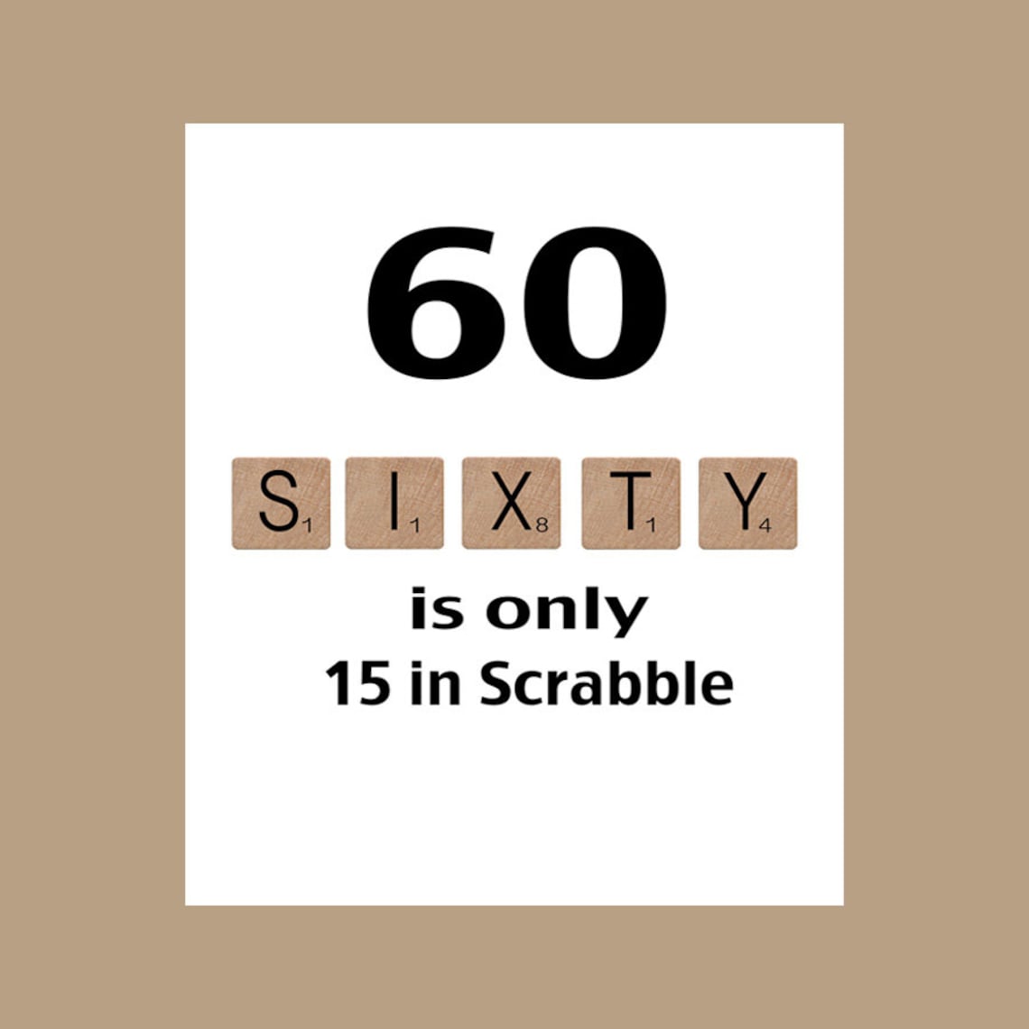 60th Birthday Card, Sixty Birthday, Milestone Birthday, the Big 60 ...