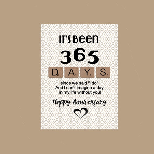 Funny 1st Anniversary Card Happy 365 Days Card First - Etsy