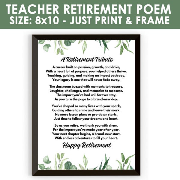 Teacher Retirement Party - Etsy