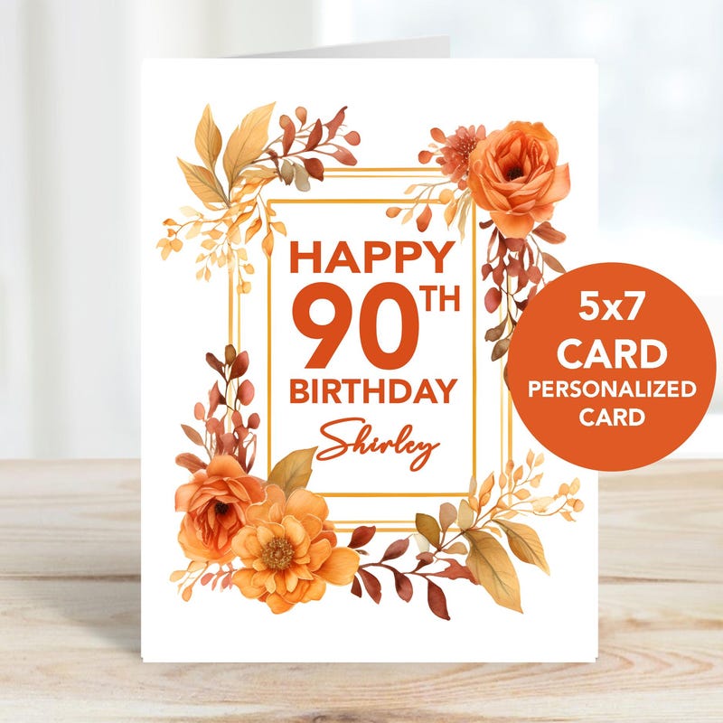 Autumn Birthday Card - Etsy