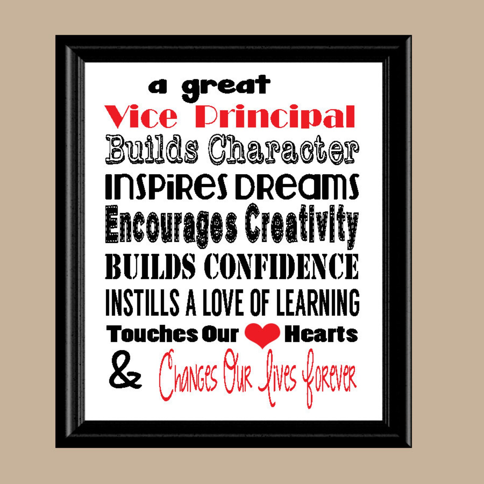 Vice Principal Appreciation Gift Vice Principal Print Vice | Etsy