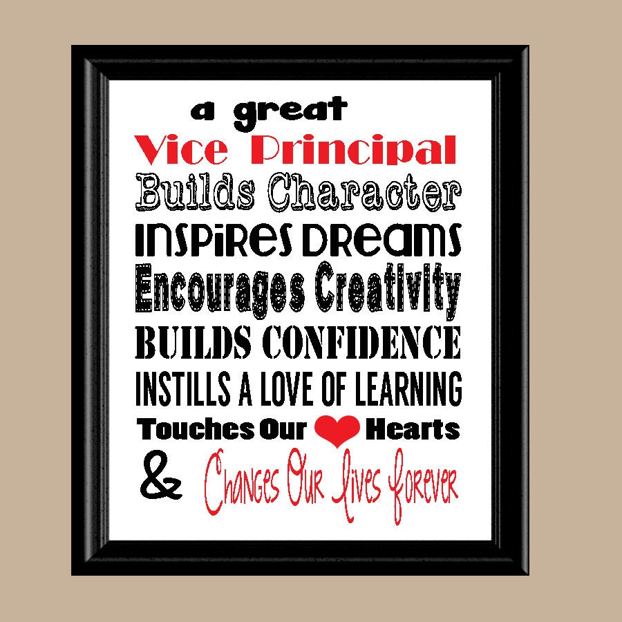 Vice Principal Appreciation Gift Vice Principal Print Vice | Etsy