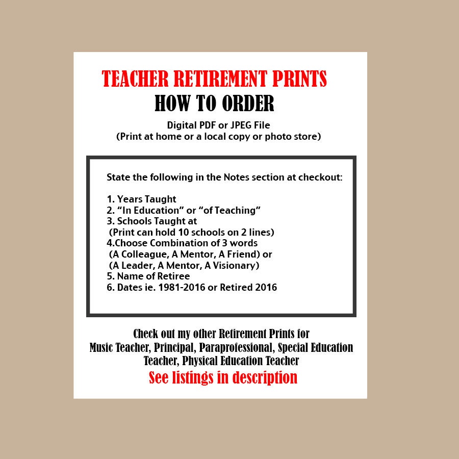 Teacher Retirement Gift Retired Teacher Gift Teacher | Etsy