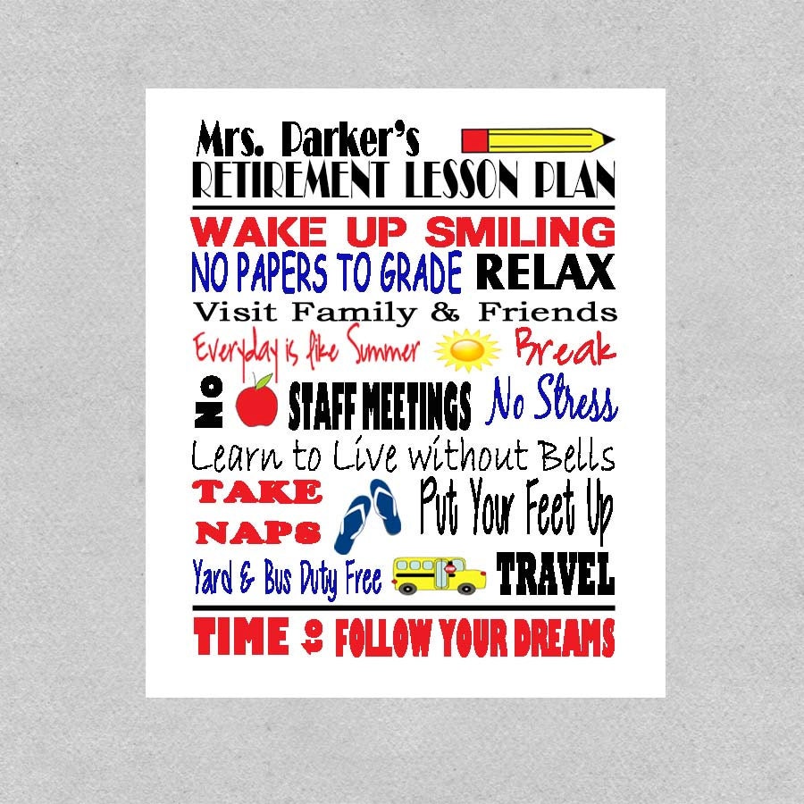 Teacher Retirement Gift Retirement Gift Retirement Print - Etsy Canada