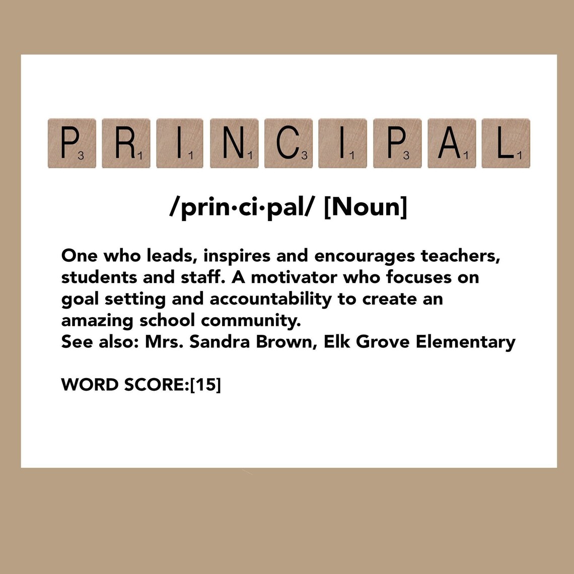 Principal Gift, Principal Printable Sign, Teacher Appreciation Day ...