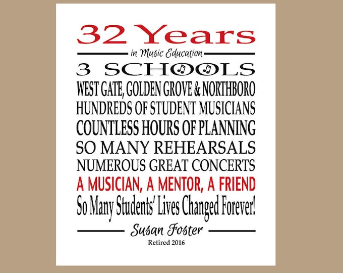 Music Teacher Appreciation Gift, Great as Thank You Quote Printable ...