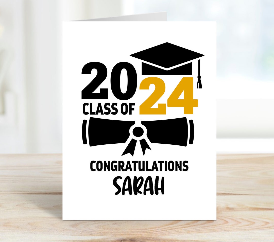 Graduation Card, Class of 24 Card, Personalized Graduation Card, Senior ...