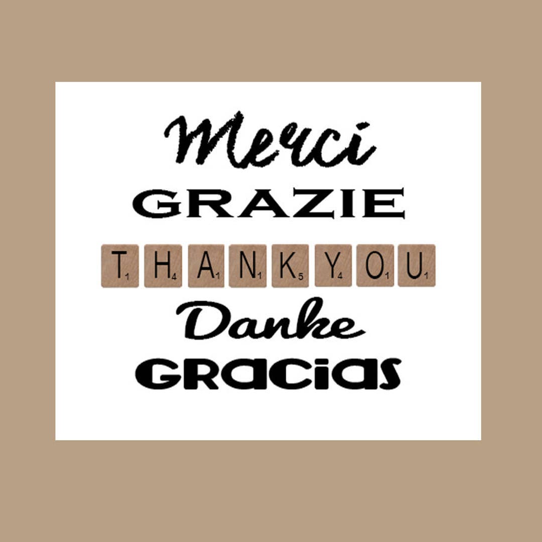 Thank You Card Thanks Card Scrabble Card Thank You Note - Etsy
