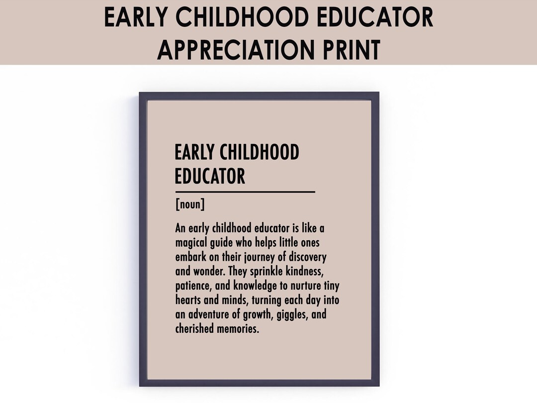 Early Childhood Educator Appreciation Gift, Preschool Teacher ...