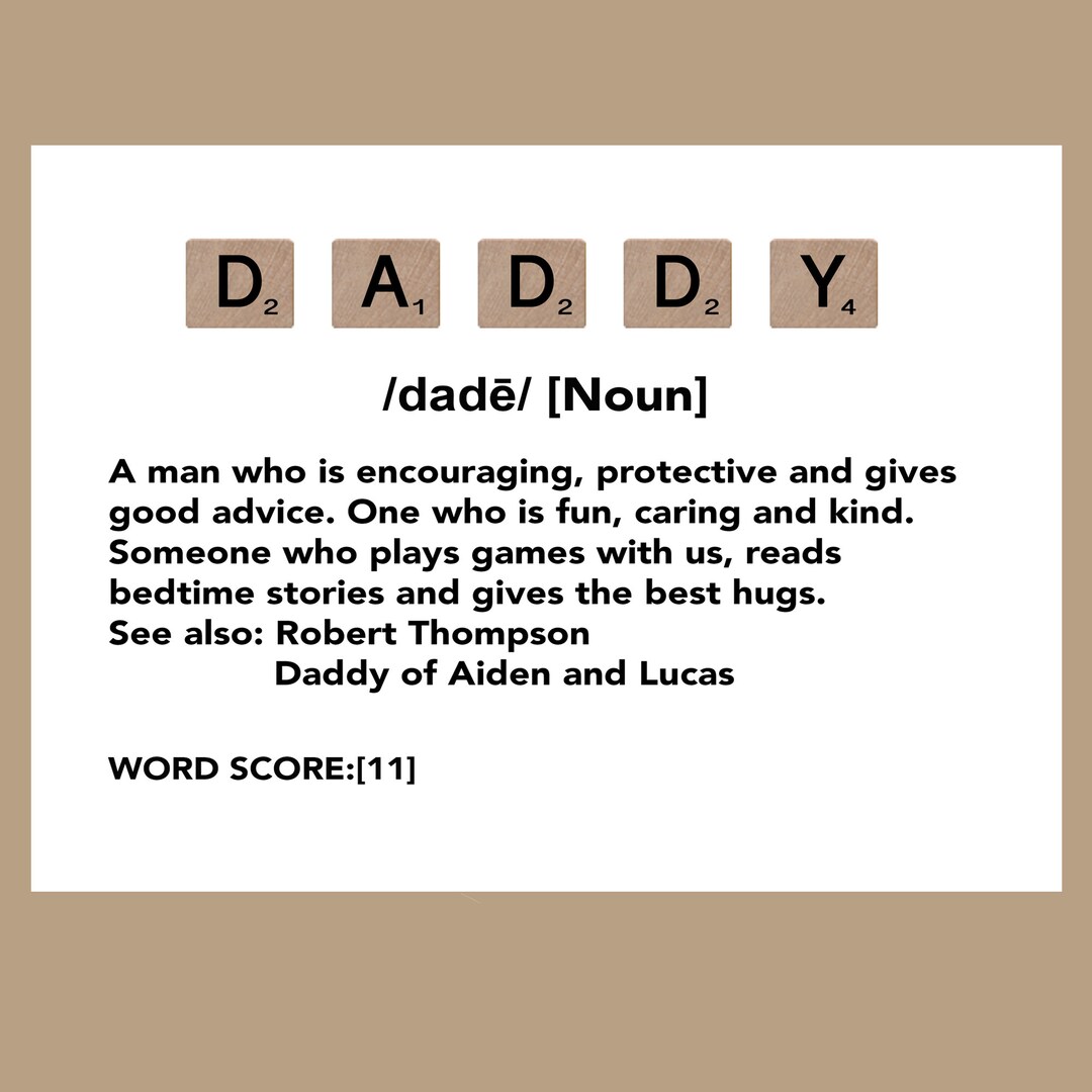 Father's Day Gift, Father's Day Print, Daddy Gift, Daddy Definition ...