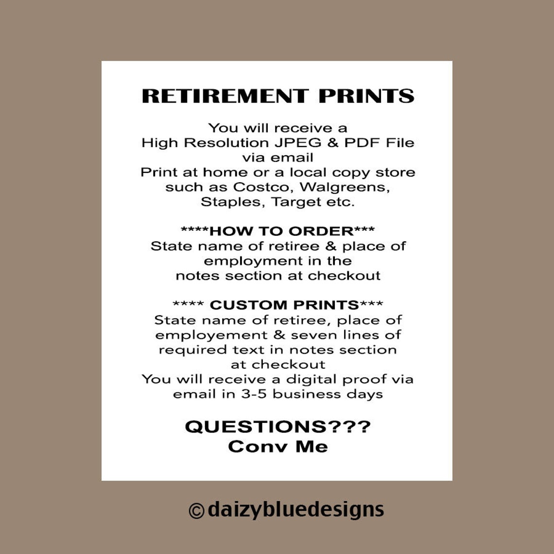 Retirement Gift, Retiree Gift, Retirement Print, Personalized Gift ...