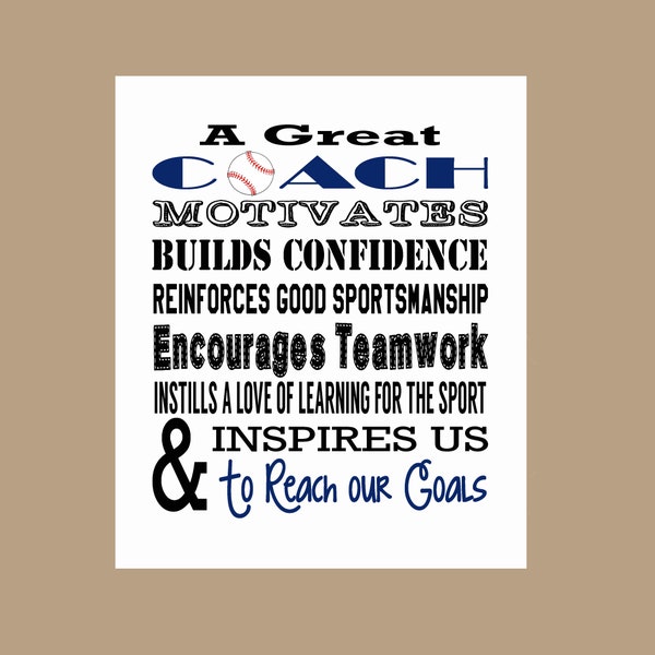 Baseball Coach Thank You Printable - Etsy