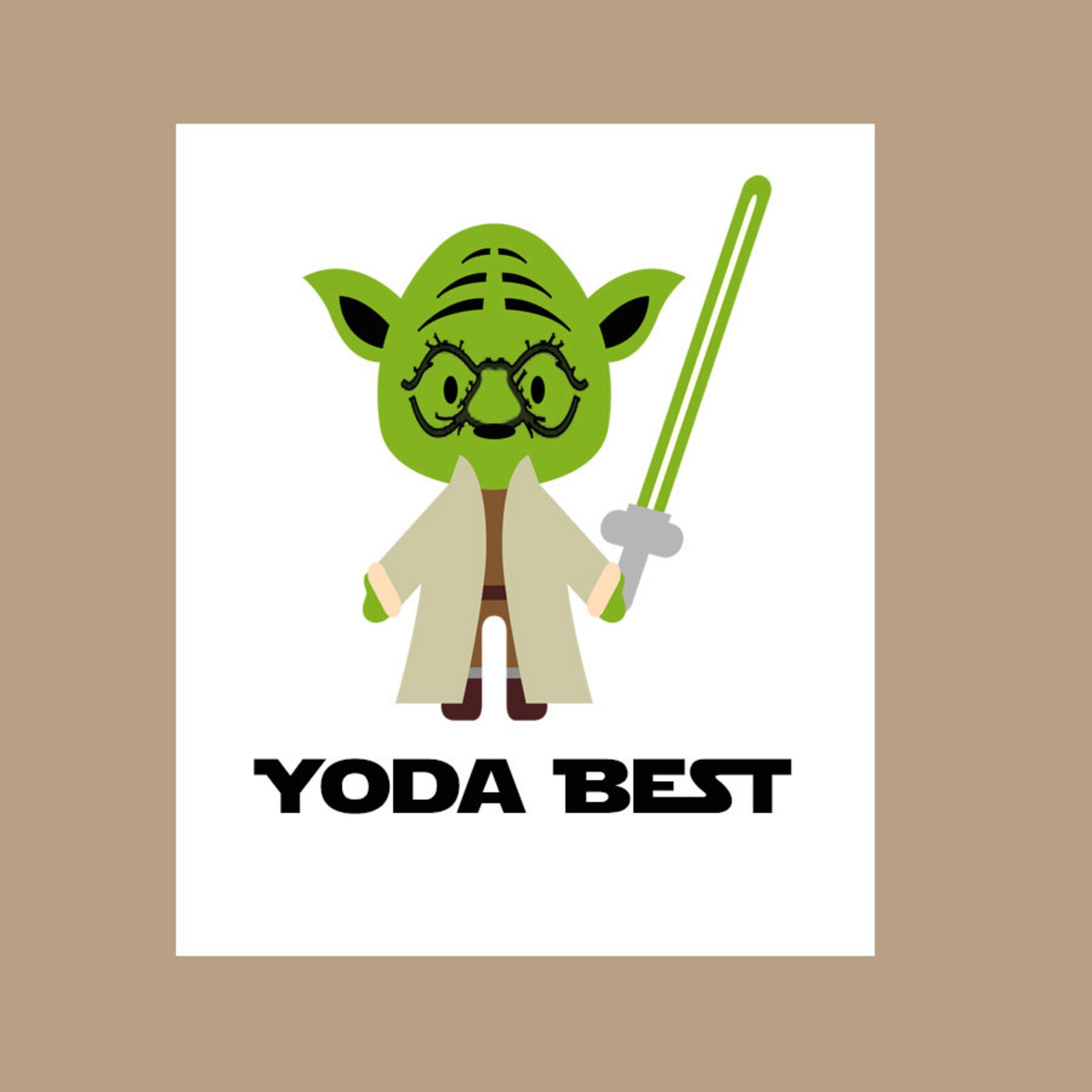 Star Wars Yoda Best Card Yoda Card You're the Best Card - Etsy
