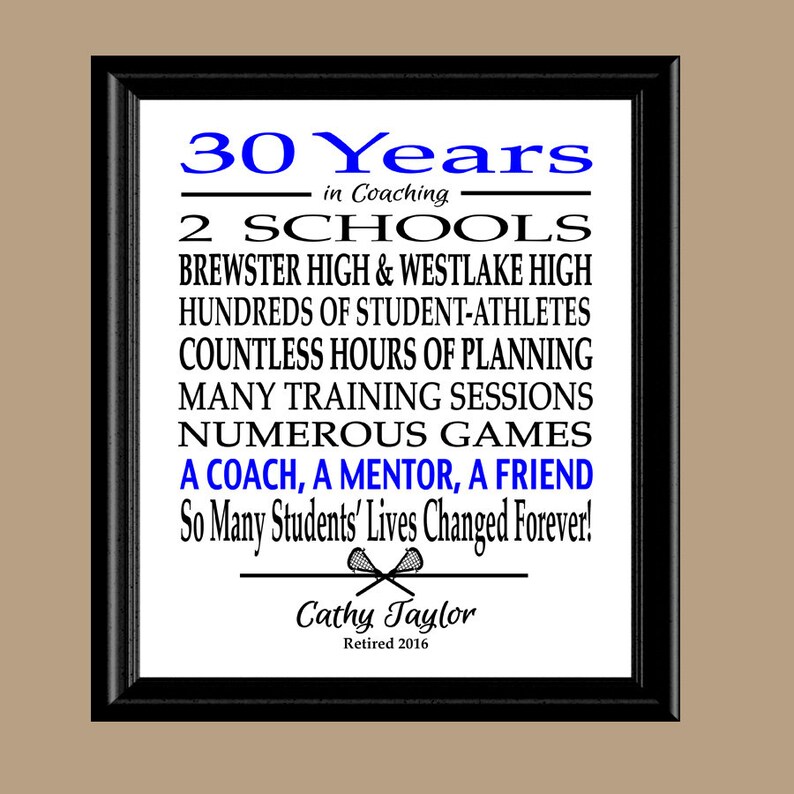 Coach Retirement Gift, High School Coach Gift, Retirement Gift ...