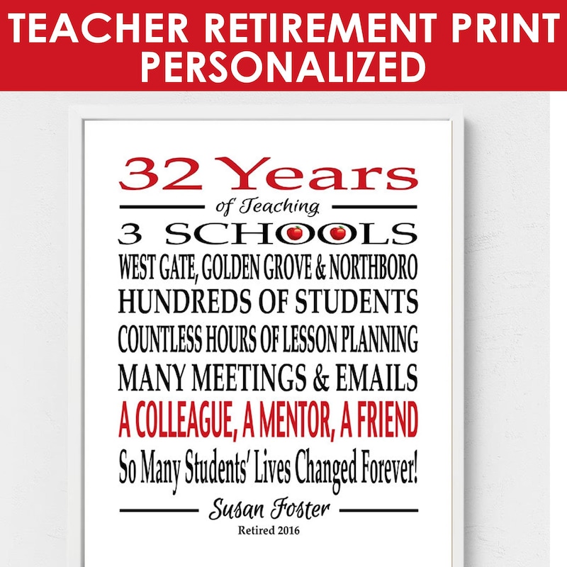 Teacher Retirement Gift - 60+ Gift Ideas for 2025