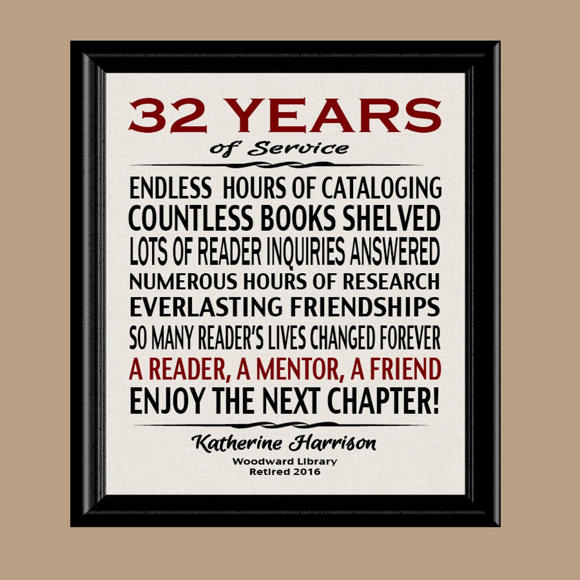 Librarian Retirement Gift Librarian Retirement Print School - Etsy
