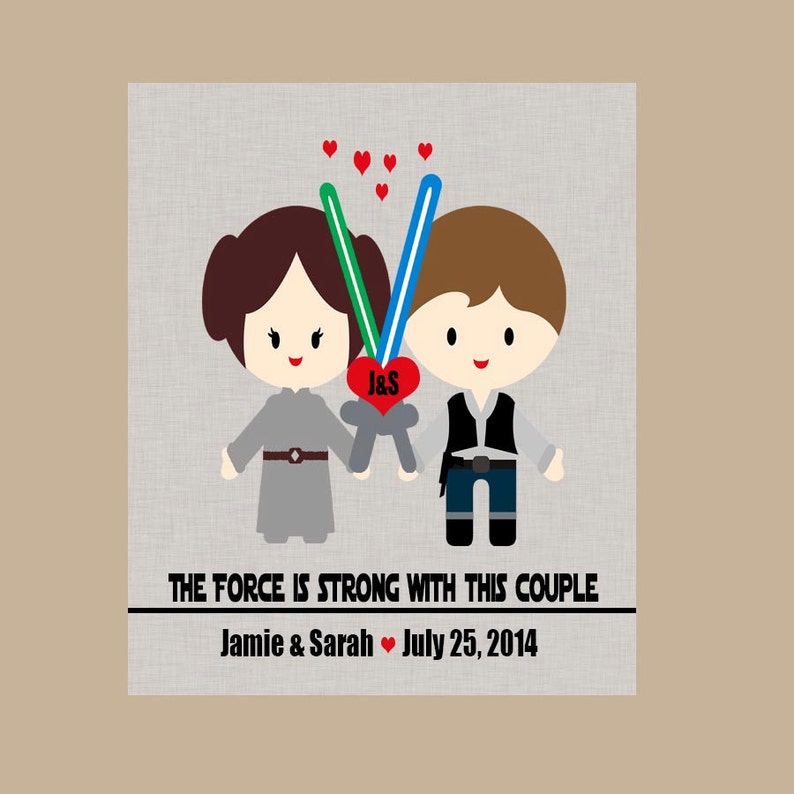 Star Wars Wedding Gift - Star Wars Anniversary Gift - Geek Wedding Gift ...