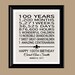 100 Birthday Sign, 100 Birthday Print, 100 Birthday Gift, Birthday Sign ...