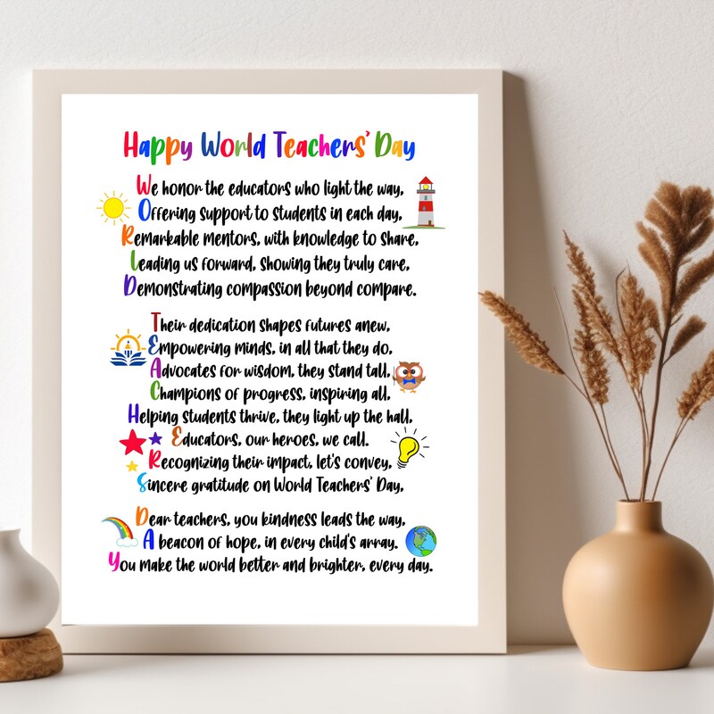 Teacher Poem - Etsy