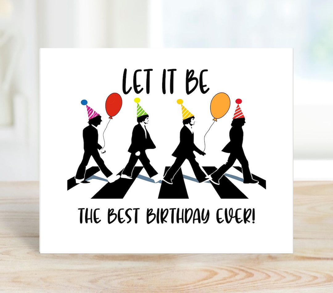 Beatles Birthday Card, Fun Birthday Card, British Birthday Card, Band ...
