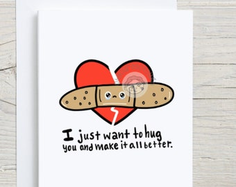 Funny Cute Support Card Encouragement Card Inspirational Card I Love ...