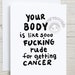 Cancer Greeting Card Funny Cancer Song Cancer Encouragement Cancer ...