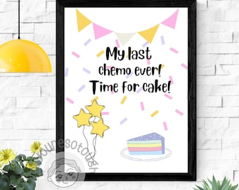Printable Last Day of Chemo Sign Printable Chemo Signs Warrior - Etsy