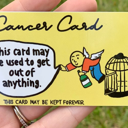 The Cancer Card Funny Cancer Gift Option to Add Magnet - Etsy