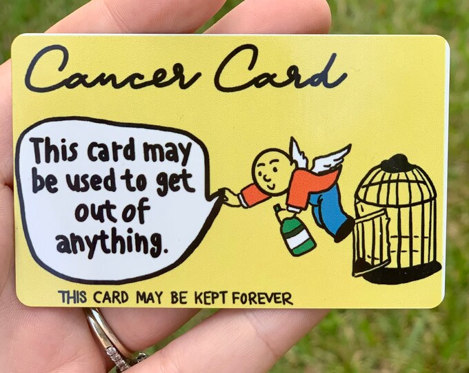 The Cancer Card Funny Cancer Gift Option to Add Magnet | Etsy