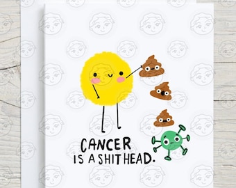 Funny Cancer Card Cancer Greeting Card Funny Cancer Gift Cancer Support ...