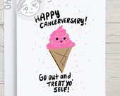 Cancer Anniversary Card Cancerversary Card Cancer Card | Etsy