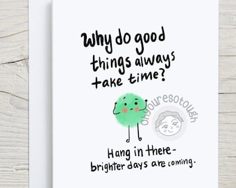 Funny Cute Support Card Encouragement Card Inspirational Card I Love ...