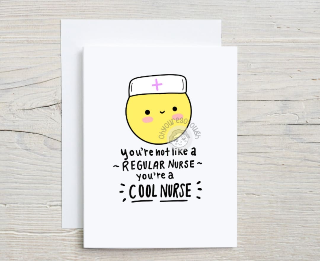 Nurse Thank You Card Funny - Nurse Thank You Gift - Nurse Card - Nurse Appreciation Gift - Nurse ...