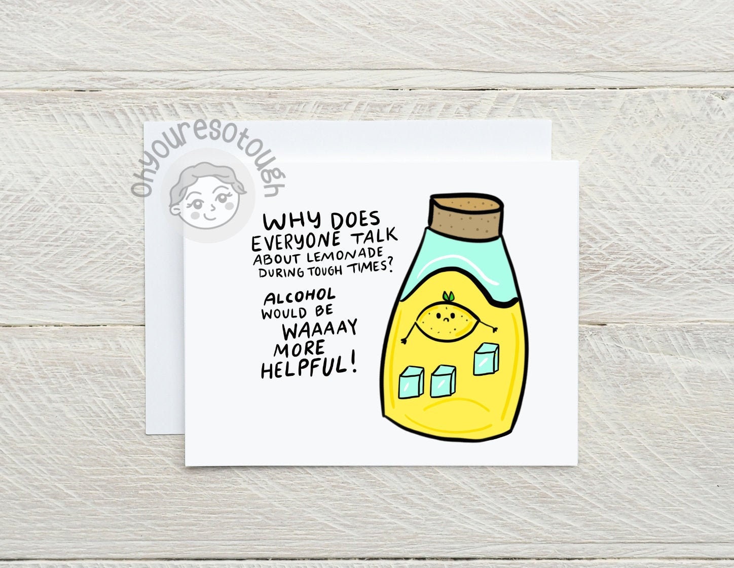 Funny Sympathy Card Lemons Into Lemonade or Alcohol Funny - Etsy